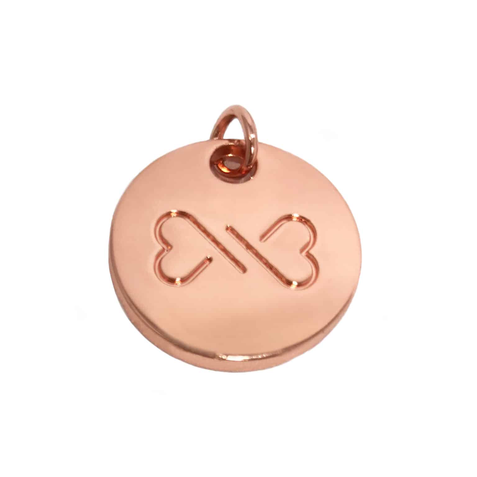 Gegraveerde Hondenpenning krans roségoud - Dogahaves